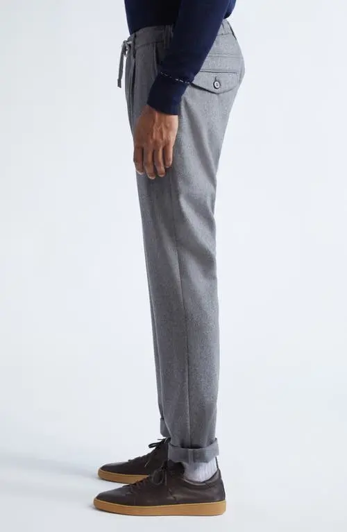 Eleventy Stretch Virgin Wool & Cashmere Pleated Pants