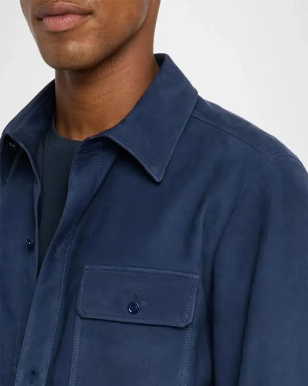 Stefano Ricci Apos;s Nubuck Leather Button-front Shirt
