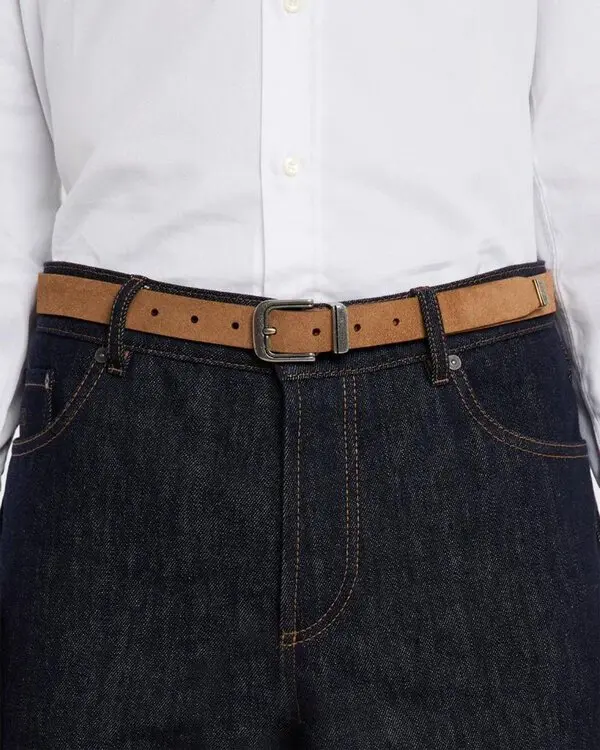 Brunello Cucinelli Engraved-buckle Leather Belt