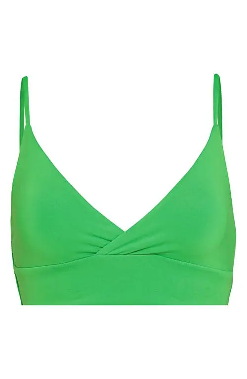 MAAJI Emerald Brocade Crisscross Reversible Bikini Top