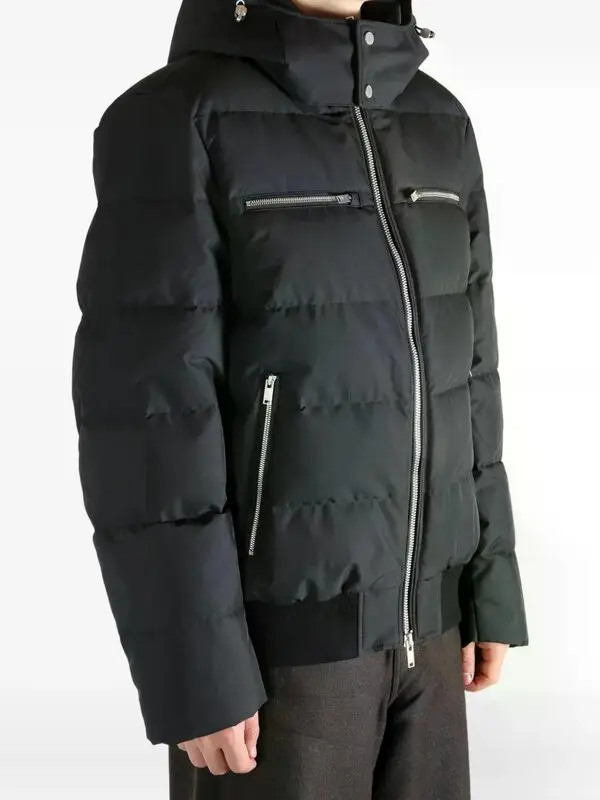 Moose Knuckles Hooded Zip-up Jacket - Black