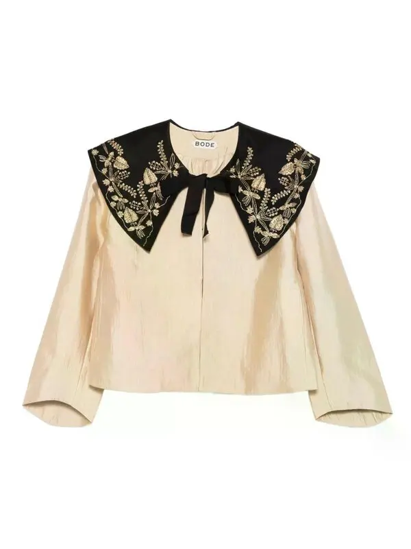 BODE Embroidered-collar Jacket - Neutrals