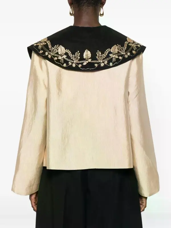 BODE Embroidered-collar Jacket - Neutrals