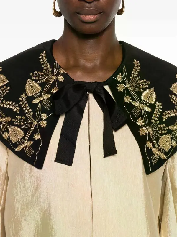 BODE Embroidered-collar Jacket - Neutrals