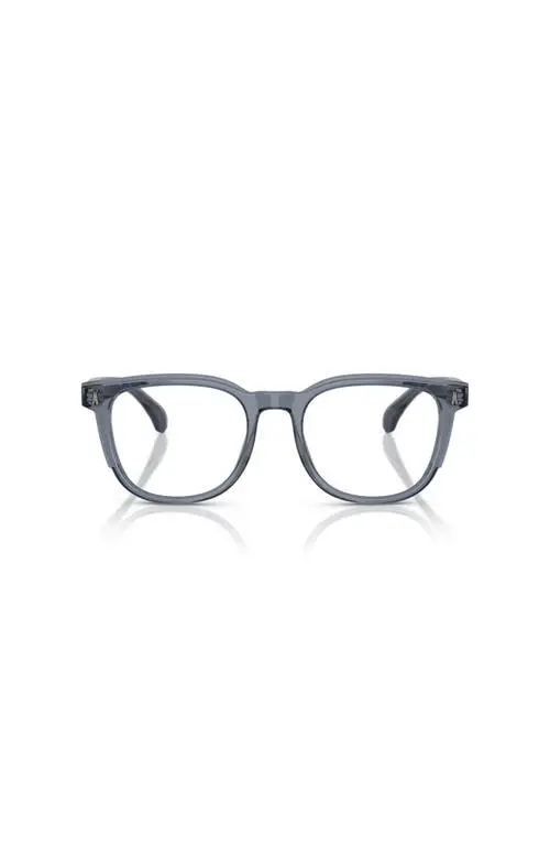 Moncler Tortoiseshell Full Rim Square Eyeglasses - Blue