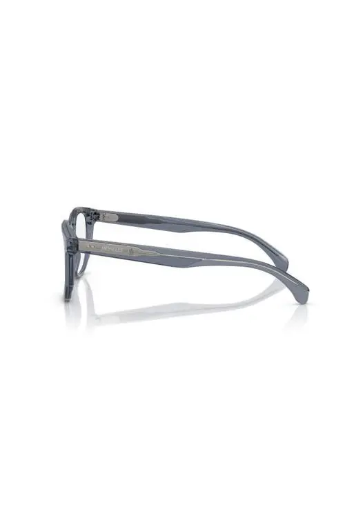 Moncler Tortoiseshell Full Rim Square Eyeglasses - Blue