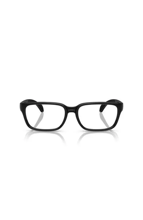 Moncler 55mm Rectangle Optical Glasses - Black