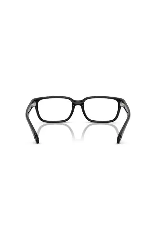 Moncler 55mm Rectangle Optical Glasses - Black