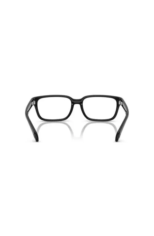 Moncler Rectangle Full Rim Eyeglasses - Black