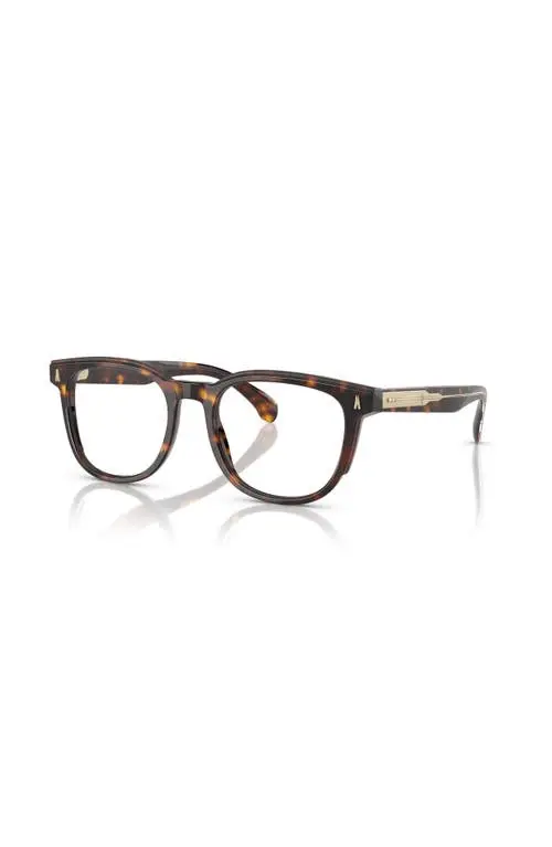 Moncler 52mm Square Full Rim Eyeglasses - Tortoise