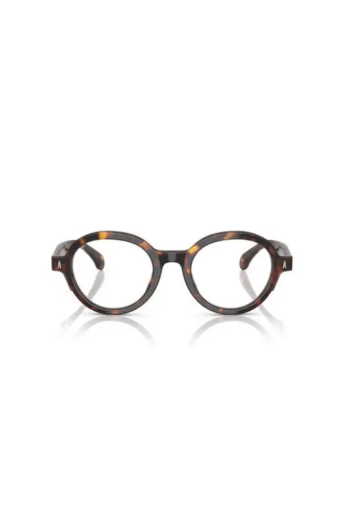Moncler Round Acetate Eyeglasses - Tortoise