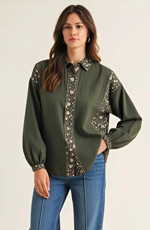 MODENAIRE Long Sleeve Button-up Shirt