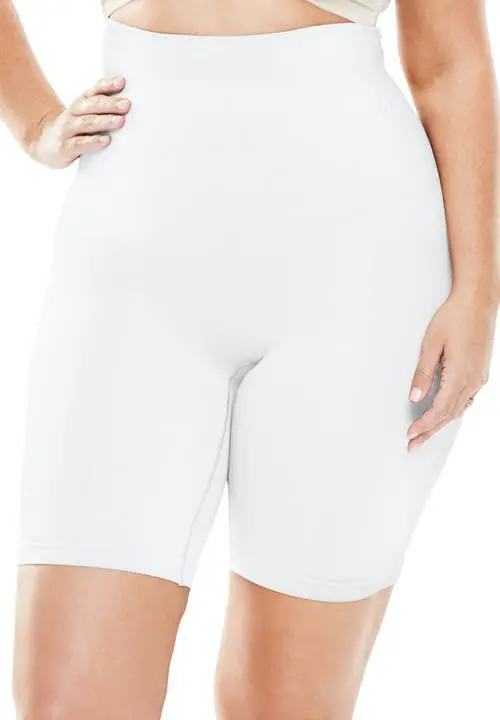 SECRET SOLUTIONS Tummy And Thigh Medium-control Instant Shaper - White