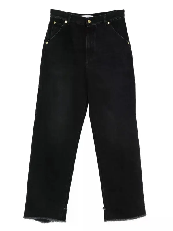 DARKPARK Frayed Denim Straight-leg Jeans - Black