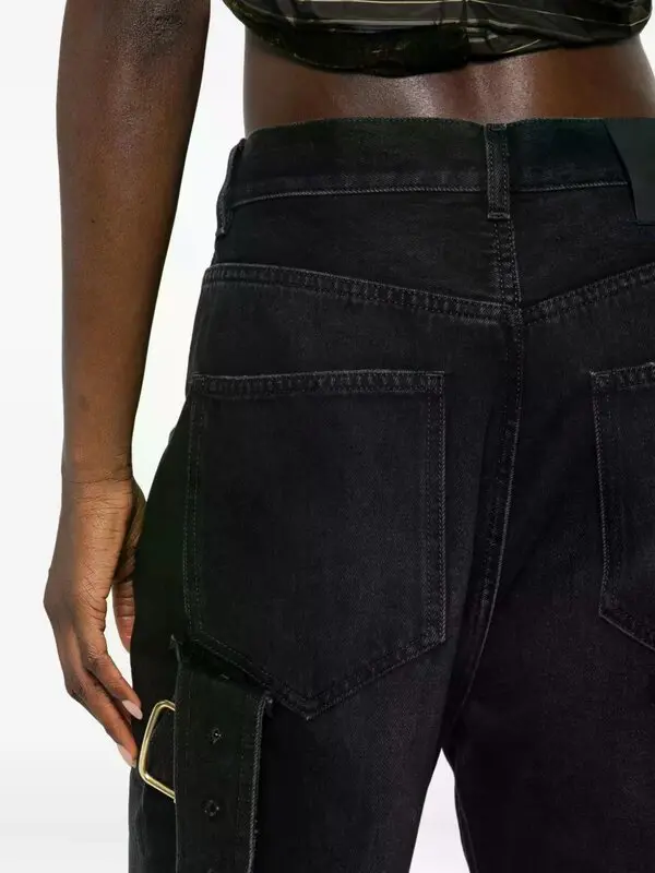 DARKPARK Frayed Denim Straight-leg Jeans - Black
