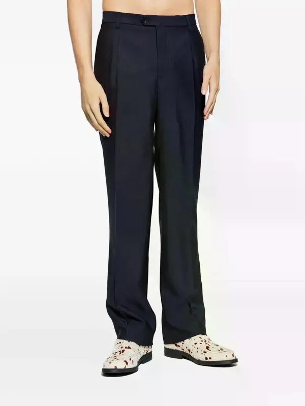 Etro Darted Wool Trousers - Blue