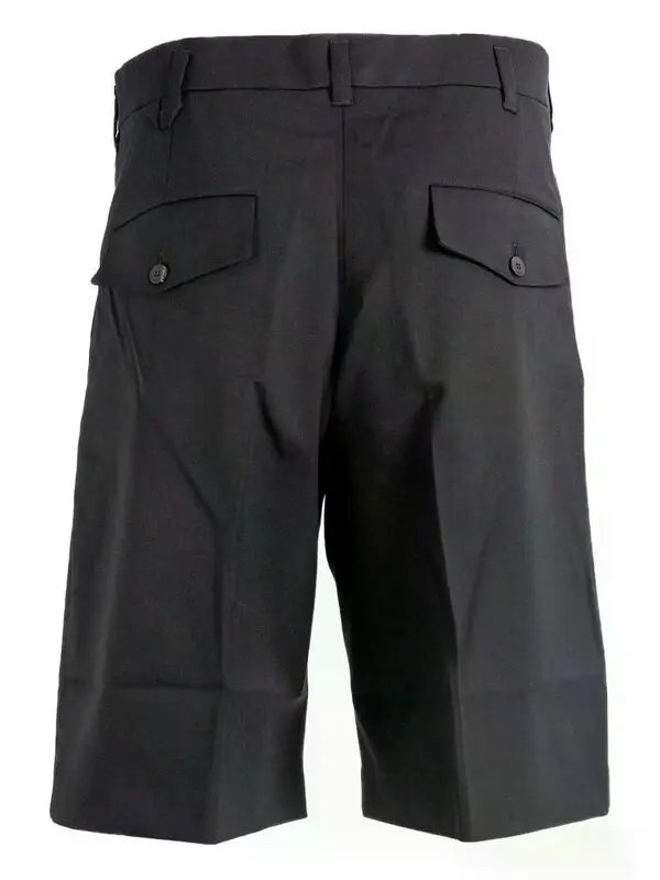 Jacquemus Ovalu Pleated Shorts - Black