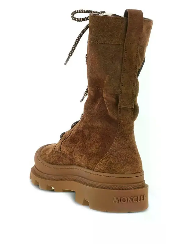 Moncler Vera High Shearling Lace-up Boots