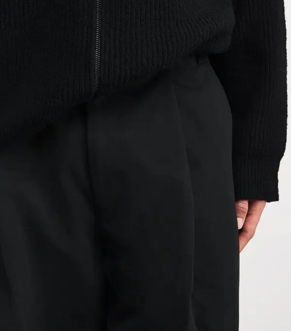 Studio Nicholson Cotton Twill Pleated Trousers - Black