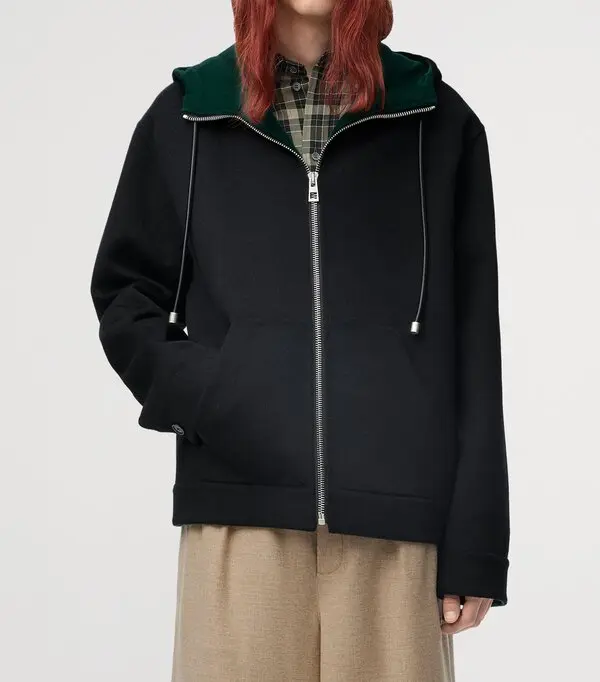 Loewe Wool-cashmere Hooded Jacket