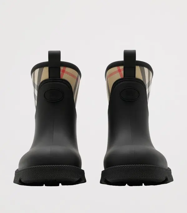 Burberry Rubber Nova Check Rain Boots - Black