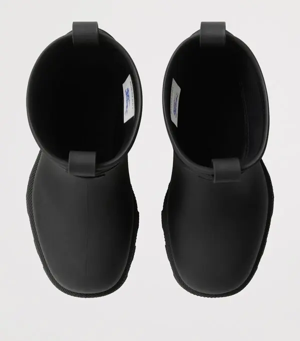Burberry Rubber Nova Check Rain Boots - Black