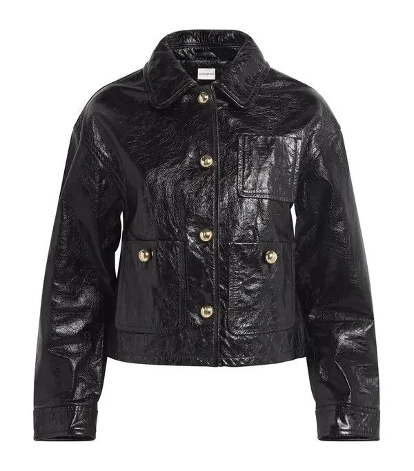 Claudie Pierlot Cropped Leather Jacket