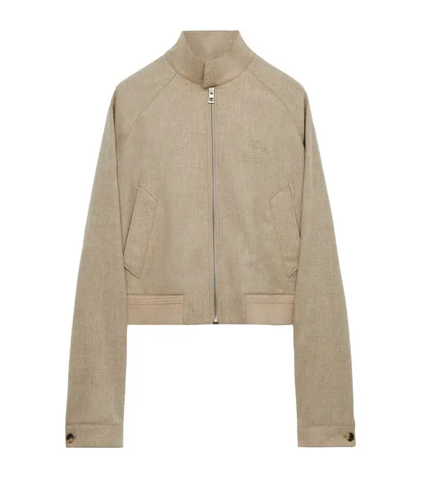 Loewe Wool-blend Bomber Jacket - Nude