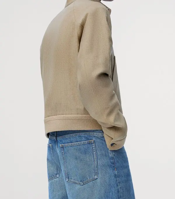 Loewe Wool-blend Bomber Jacket - Nude