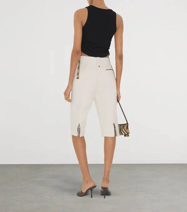 Burberry Cotton-blend Gathered Tank Top - Black