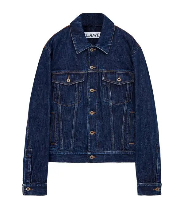 Loewe Leather-denim Hybrid Jacket