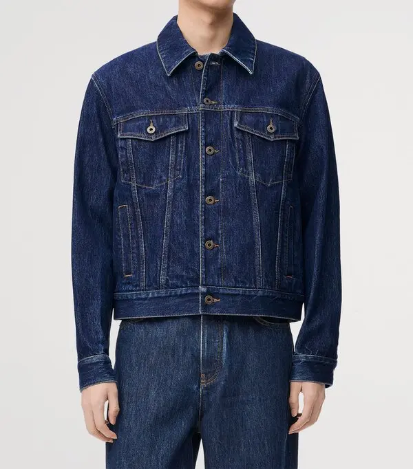 Loewe Leather-denim Hybrid Jacket