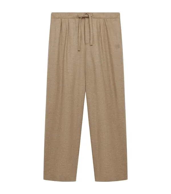 Loewe Wool-cashmere Blend Pleated Trousers