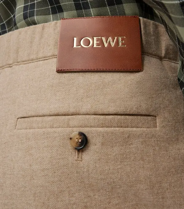 Loewe Wool-cashmere Blend Pleated Trousers