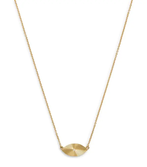 JENNIFER MEYER Yellow Diamond Evil Eye Necklace - Gold