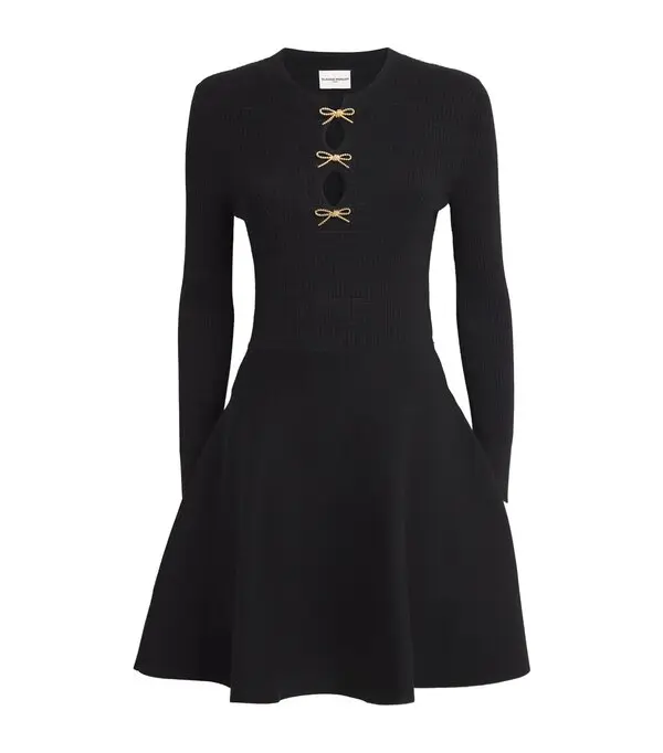 Claudie Pierlot Knit Bow-detail Mini Dress