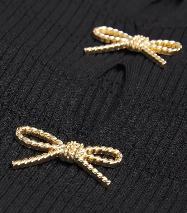 Claudie Pierlot Knit Bow-detail Mini Dress