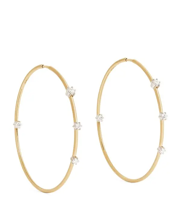 JADE TRAU Large Penelope Plié Hoop Earrings - Gold