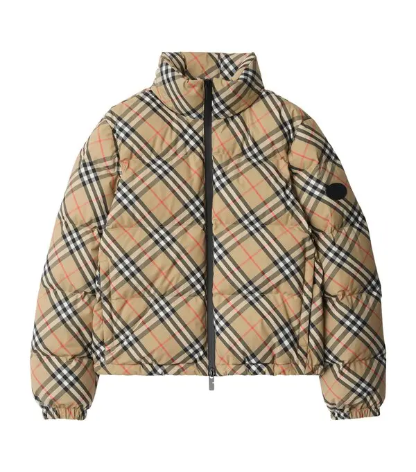 Burberry Check Ambleside Puffer Jacket - Beige