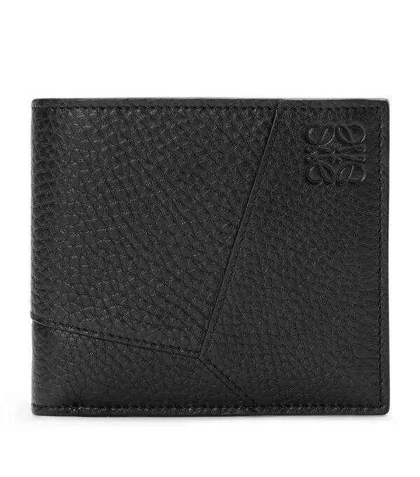 Loewe Grained Leather Puzzle Edge Wallet - Black