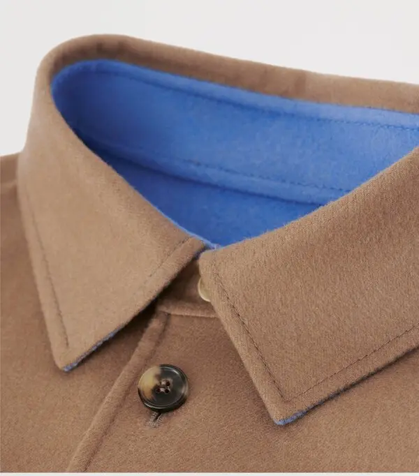 Loewe Wool-cashmere Anagram Overshirt - Brown