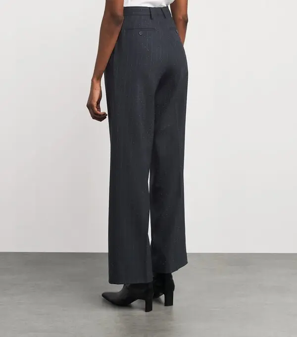 Sandro Pinstripe Embellished Trousers