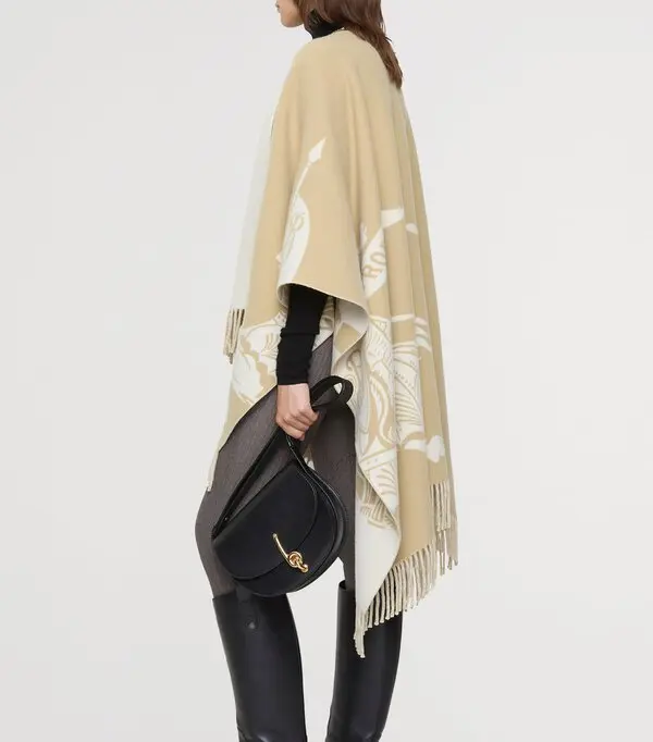 Burberry Wool-cashmere Ekd Cape - Beige