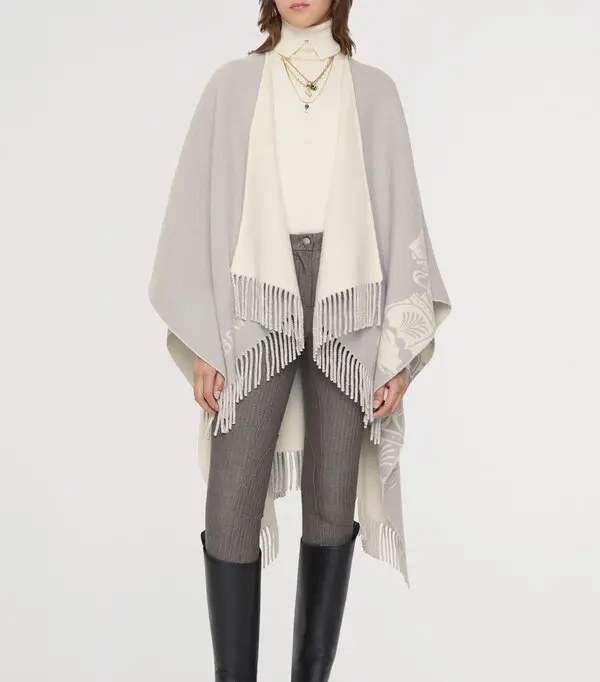 Burberry Wool-cashmere Ekd Cape