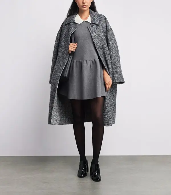 Claudie Pierlot Cotton-Blend Skater Dress - Grey - 50% Off | Editorialist