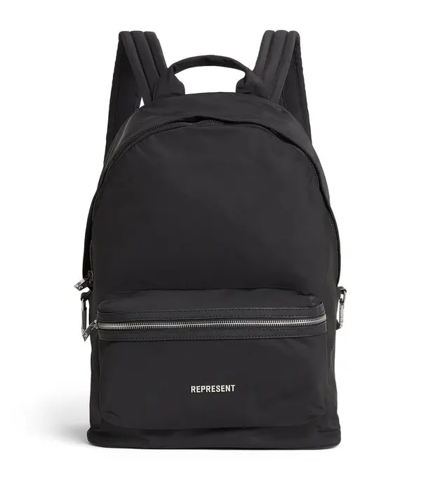 REPRESENT Nylon Logo Backpack - Black