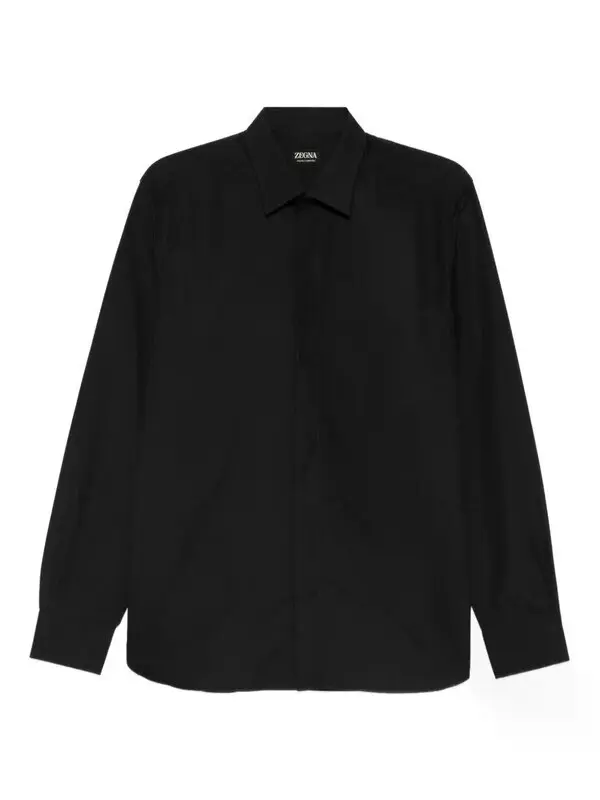 Zegna Cotton Shirt - Black