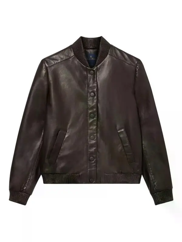 Brooks Brothers Leather Bomber Jacket