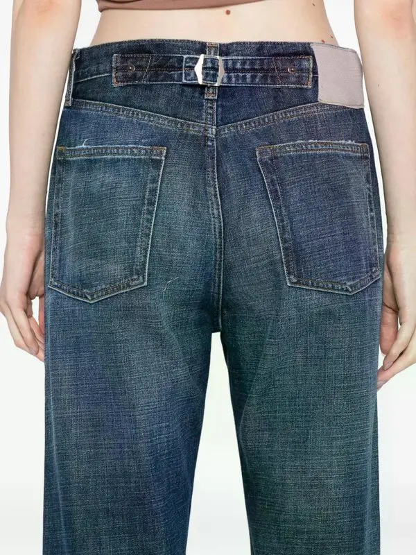 AYA MUSE Buckled Straight-leg Jeans