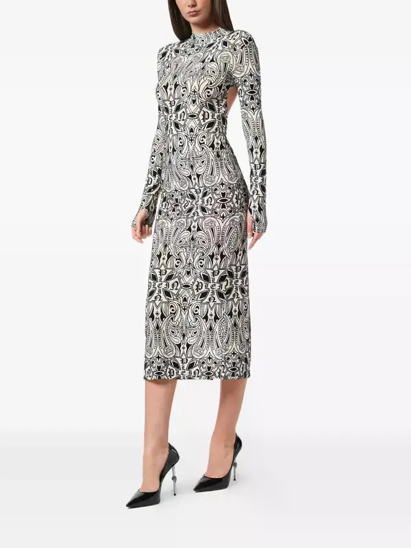 Philipp Plein Gothic Plein Midi Dress